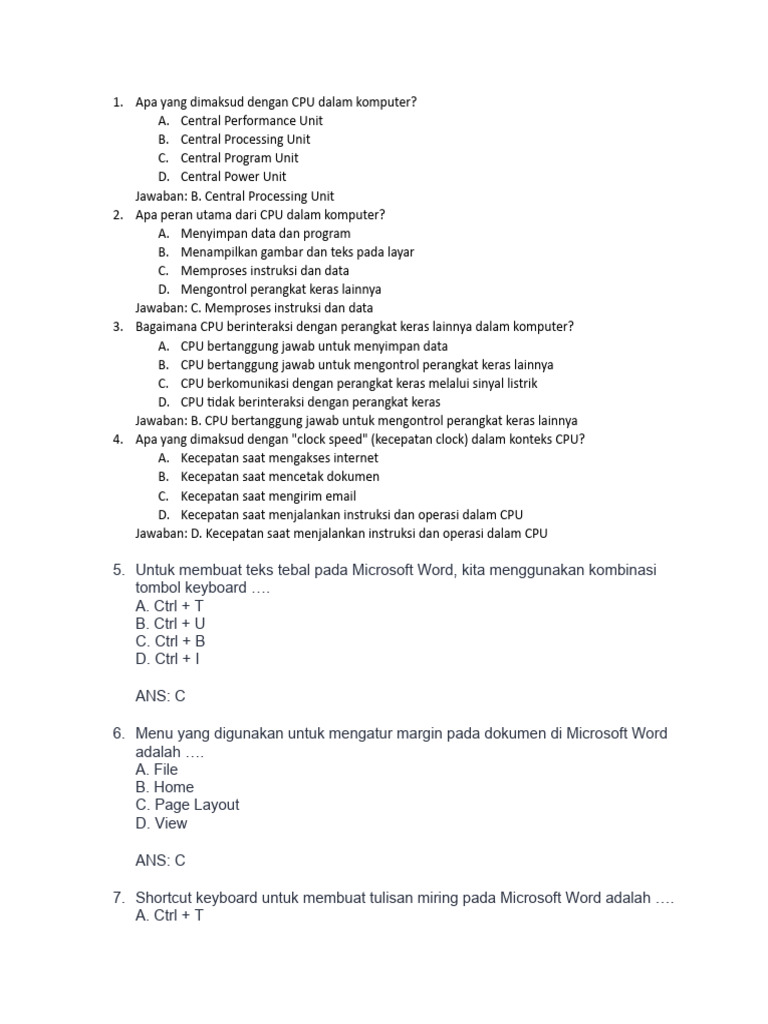 Soal &JWB Informatika | PDF