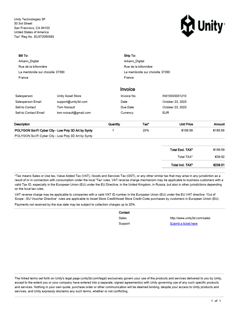 Invoice: Submit A Ticket Here | PDF | Value Added Tax | Taxes
