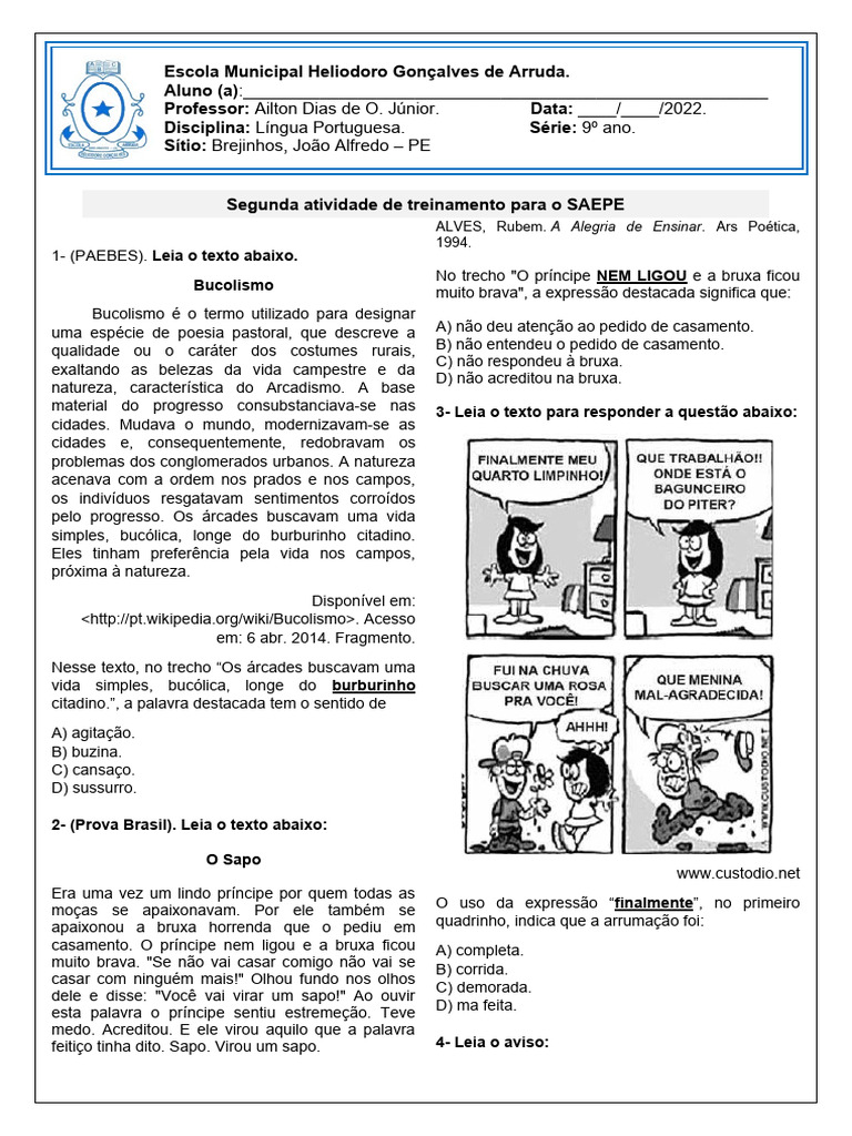 Bucolismo e Análise de Textos Literários | PDF