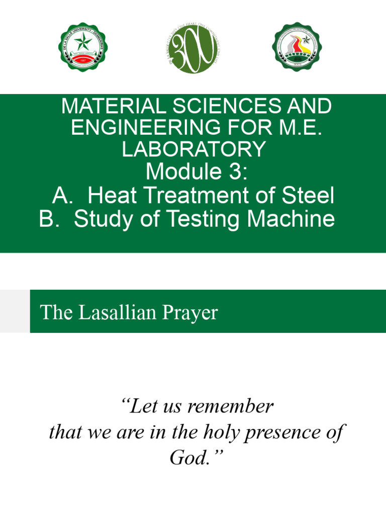3.MEET 315LA MatScie Engineering ME Lab Module 3 | PDF | Young's Modulus | Heat Treating