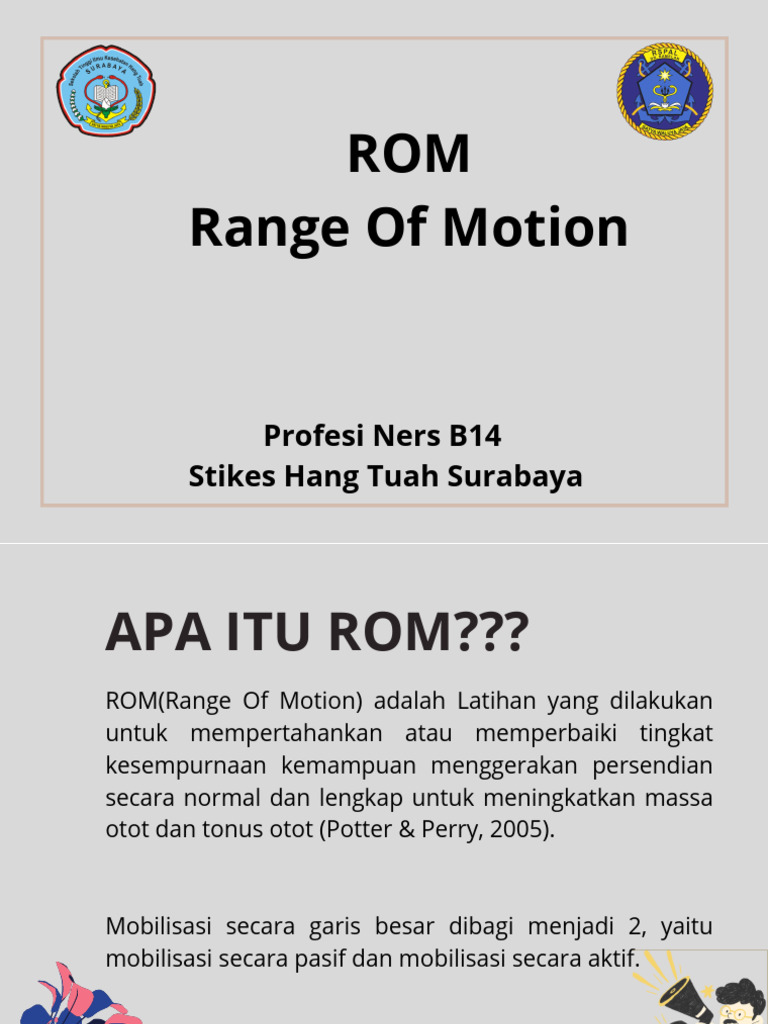 ROM Range of Motion | PDF | Kesehatan Holistik