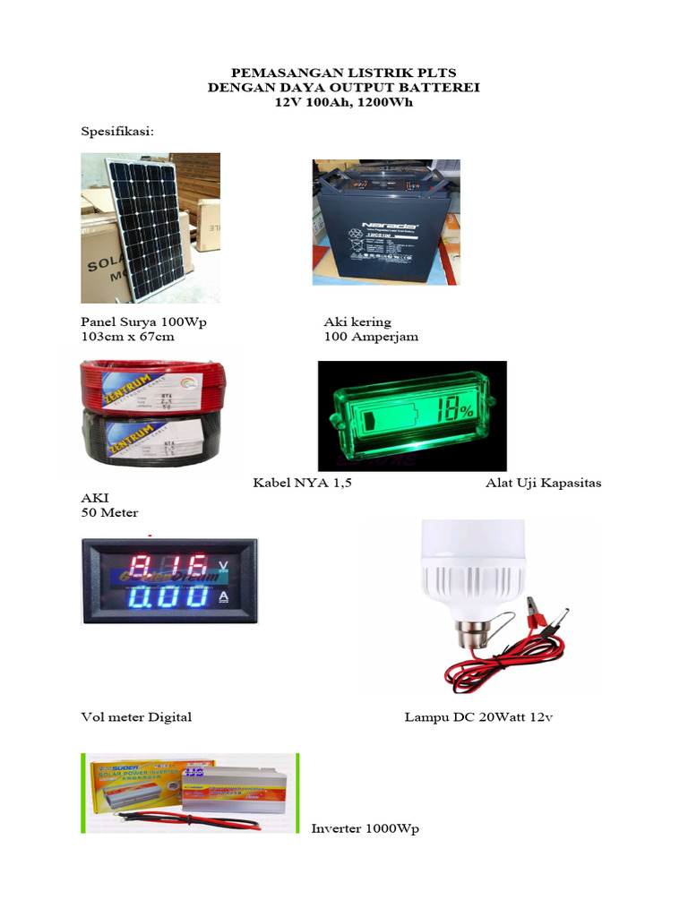 Pemasangan Listrik PLTS | PDF