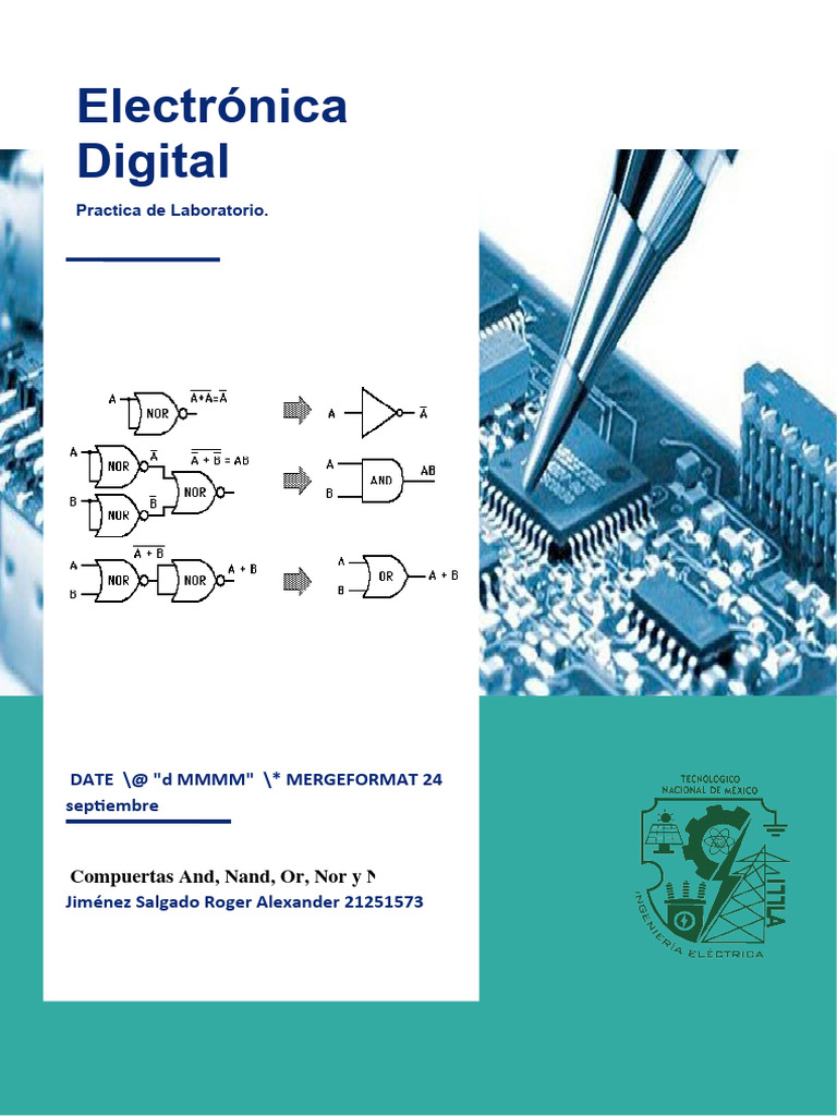 Practica, Digital | PDF | Puerta lógica | Informática