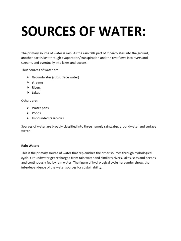 Short Hand Notes On Water Sources Part and Intake Structures - 21.9. ...