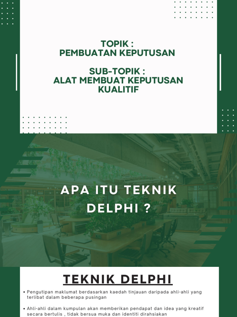 TOPIK PEMBUATAN KEPUTUSAN SUB TOPIK ALAT MEMBUAT KEPUTUSAN | PDF