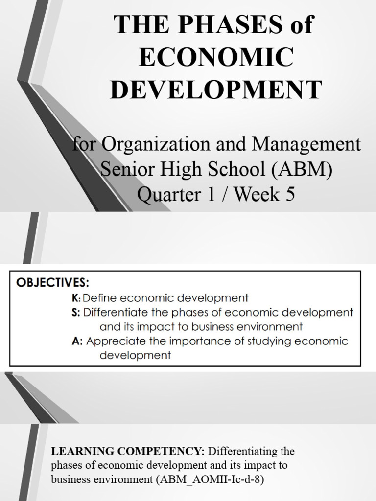 The Phases of Economic Development | PDF | Gross Domestic Product ...