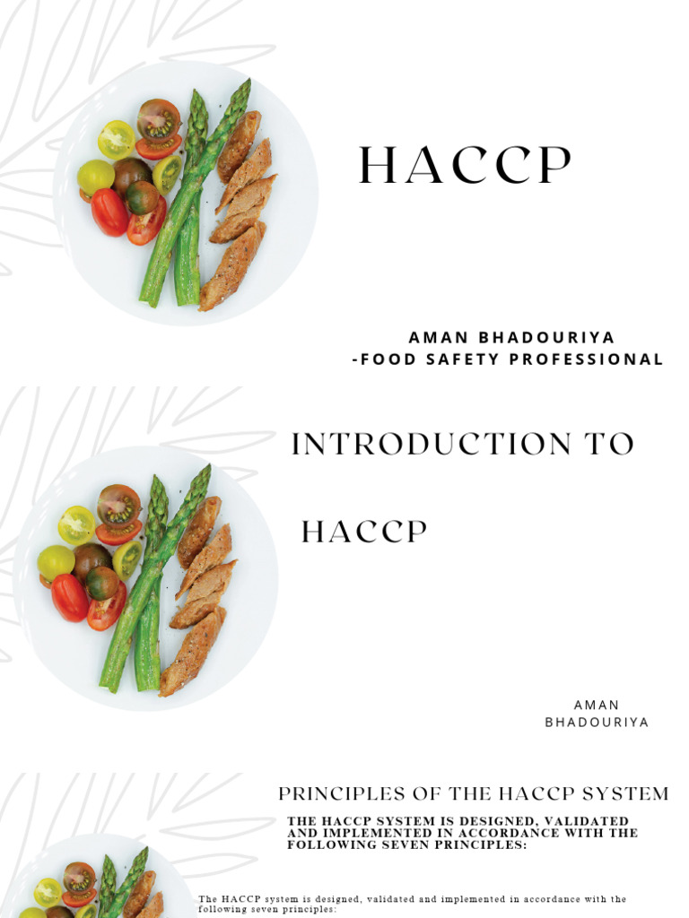 HACCP Introduction | PDF | Hazard Analysis And Critical Control Points | Verification And Validation