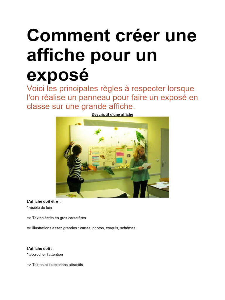 Créer une affiche pour un exposé | PDF