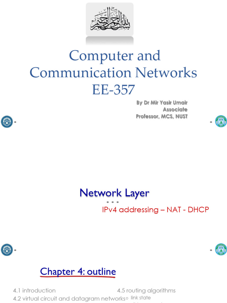 Lec 4 - Network Layer - IV - IPv4 Addressing - NAT - DHCP | PDF | Ip Address | Computer Network