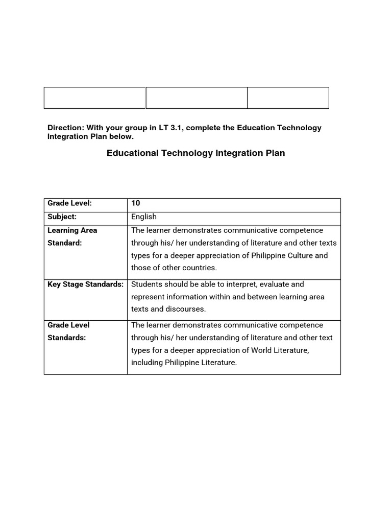 Edtech-Plan' - LESSON PLAN | PDF | Learning | Educational Technology