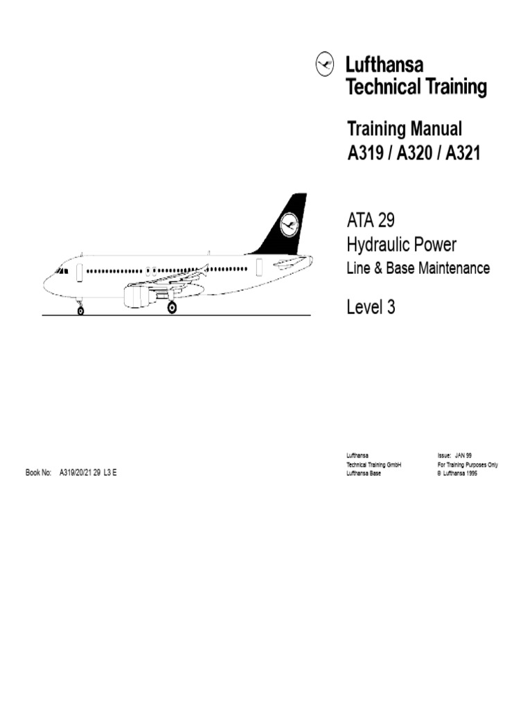 Airbus A319 A321 DLH Training Manual Ata 29 Hydraulic Power Line Amp ...