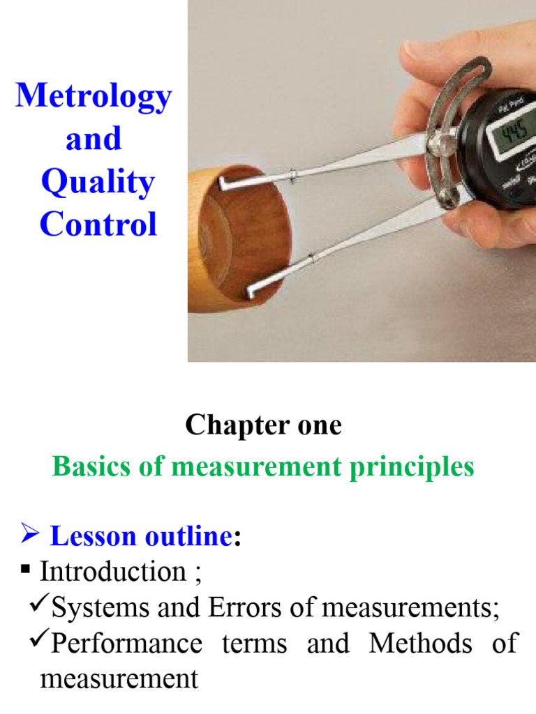 Metrology Lecture 01 | PDF | Accuracy And Precision | Measurement