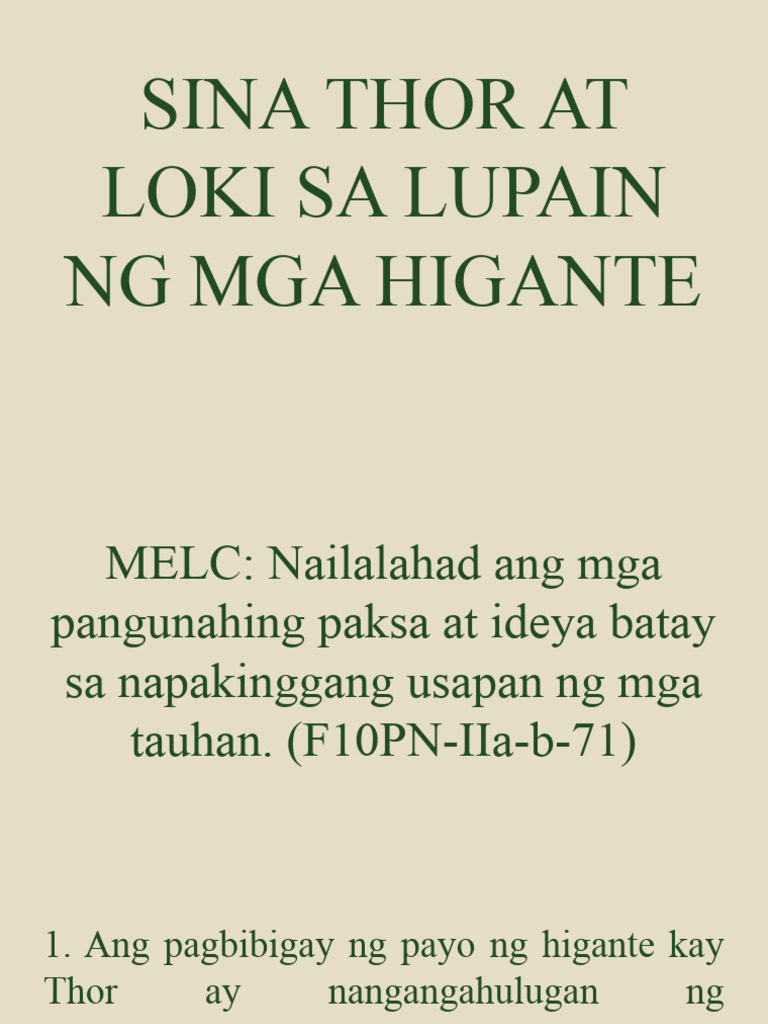 1sina Thor at Loki | PDF