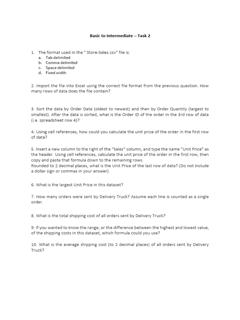 Basic To Intermediate - Task 2 | PDF | Computers