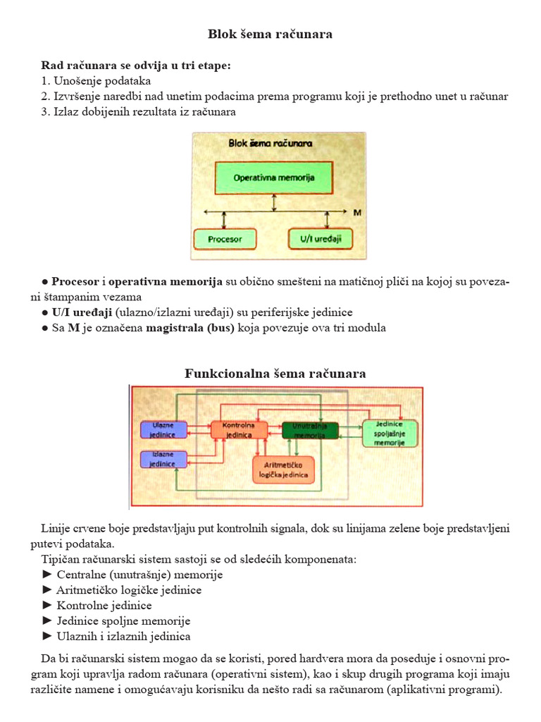 Osnovni pojmovi - računarski sistem i podela 02 | PDF