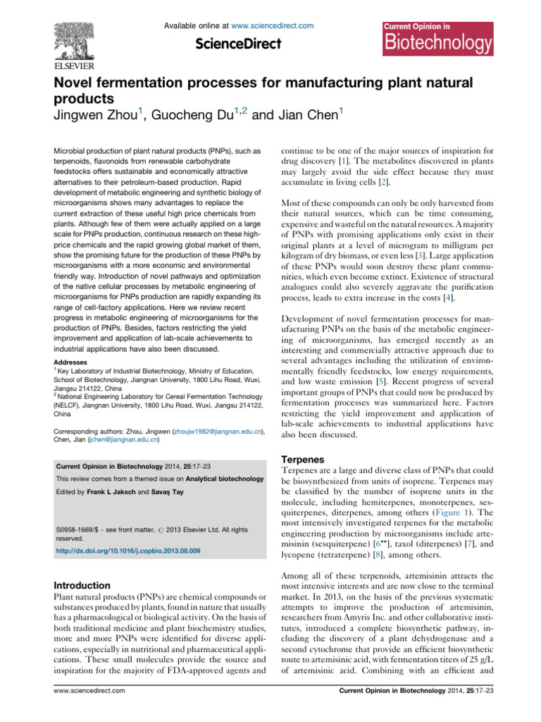 Plant Based Products | PDF | Biochemistry | Chemistry