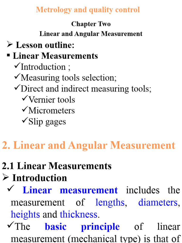 Lecture 02 | PDF | Tools | Metrology