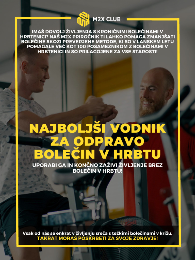 Najboljsi Vodnik Za Odpravo Bolecin V Hrbtu M2X CLUB | PDF
