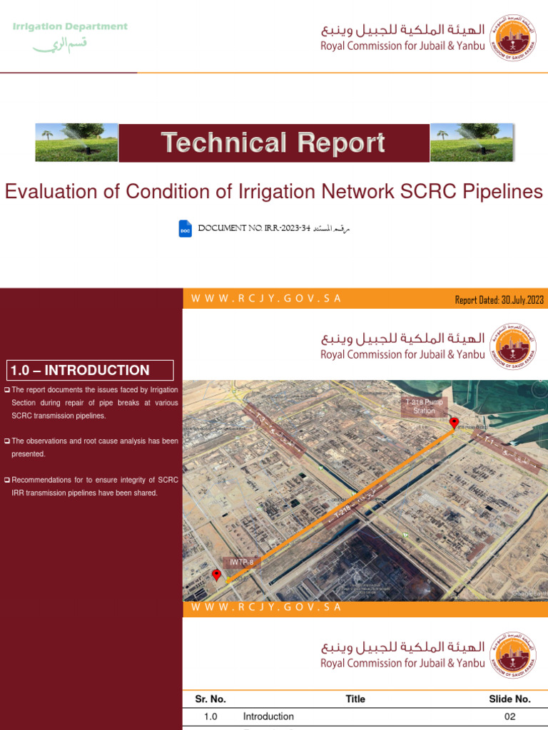 Evaluation of Condition of Irrigation Network SCRC Pipelines | PDF ...
