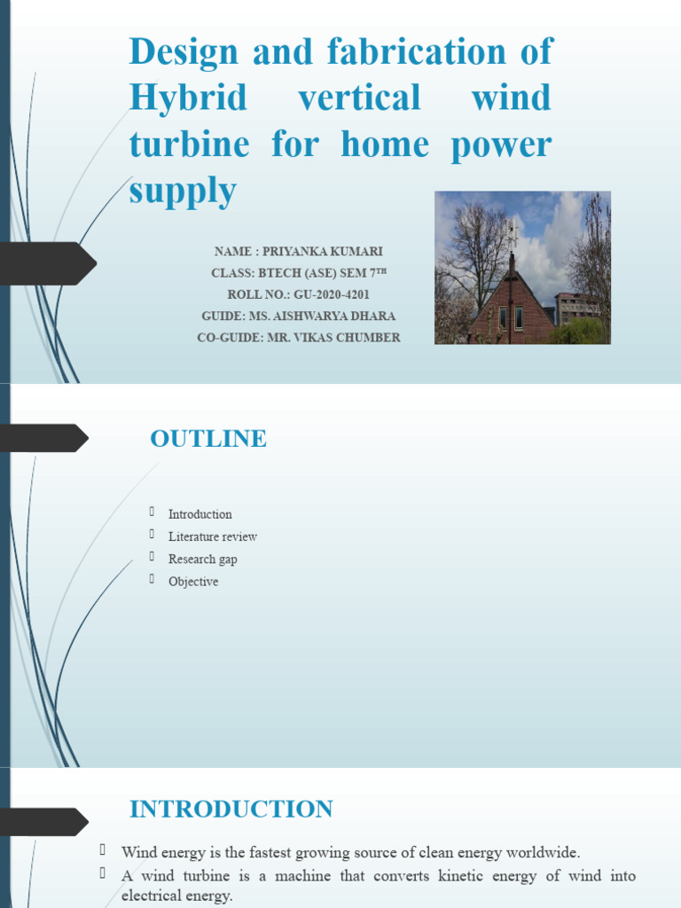 Design and Fabrication of Hybrid-Type Vertical Wind Turbine | PDF | Turbine | Wind Turbine