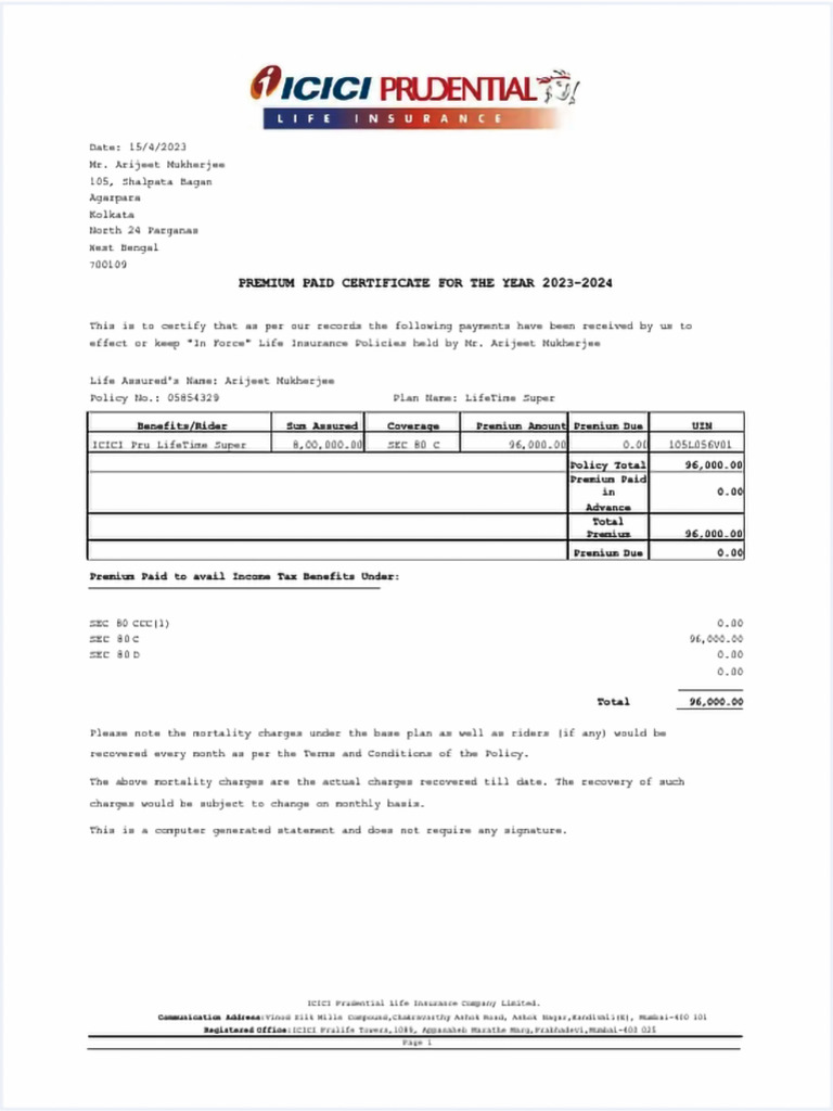 80C Life Insurance | PDF