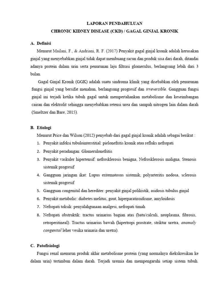 CKD: Definisi, Penyebab, dan Gejala | PDF | Sains & Matematika