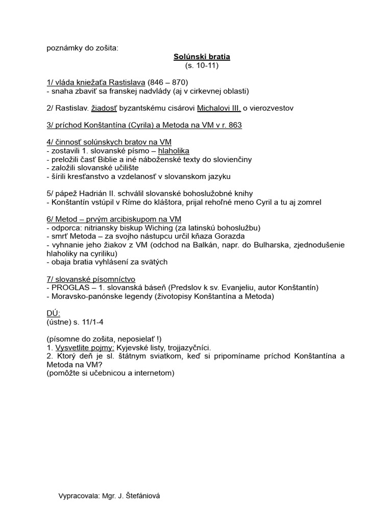 SA - Solúnski Bratia | PDF