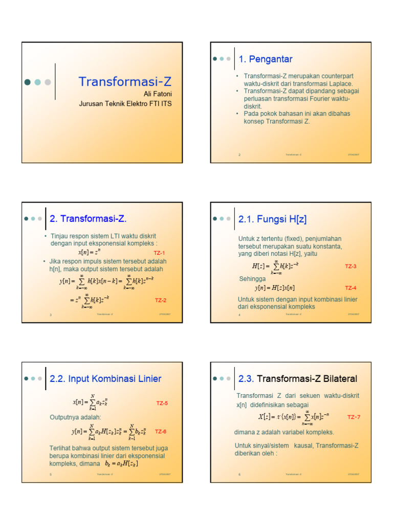 Panduan Lengkap Transformasi-Z | PDF
