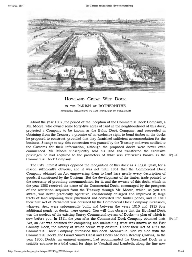 History of the Thames Docks and Trade | PDF | Water Transport