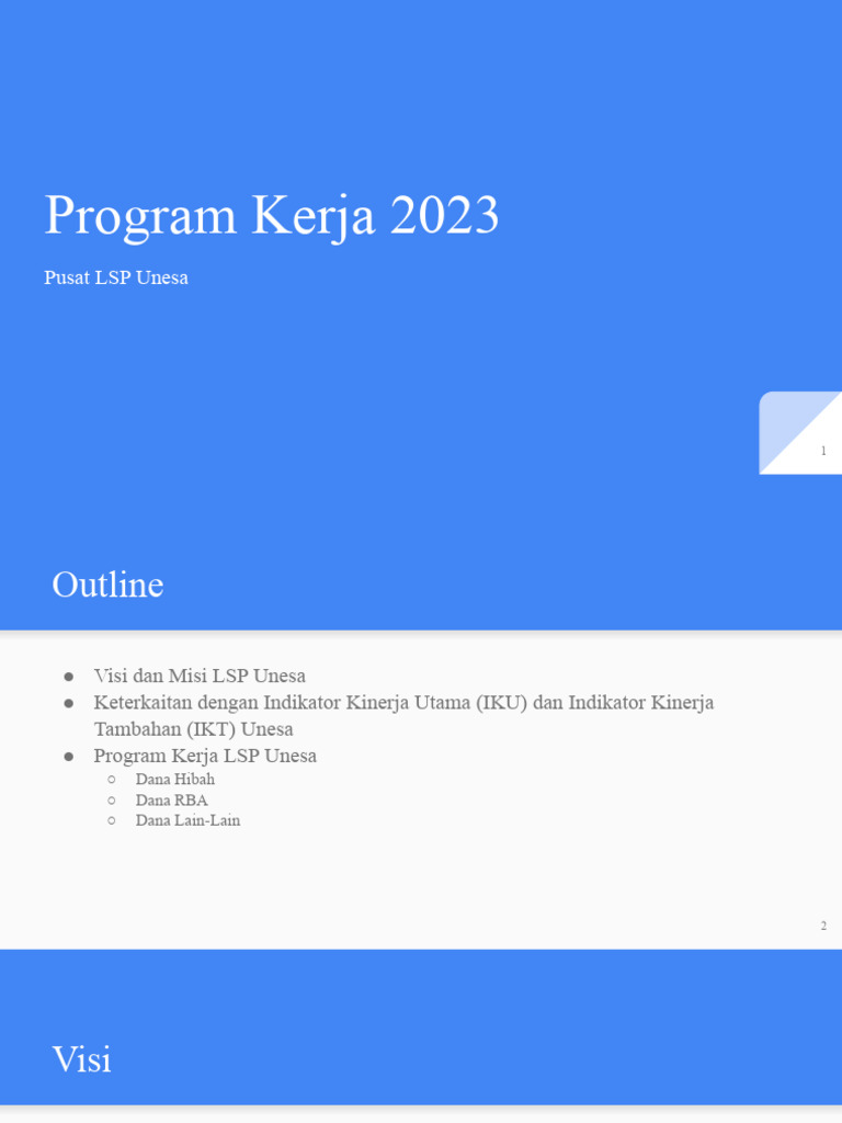 Program Kerja LSP 2023 KK | PDF