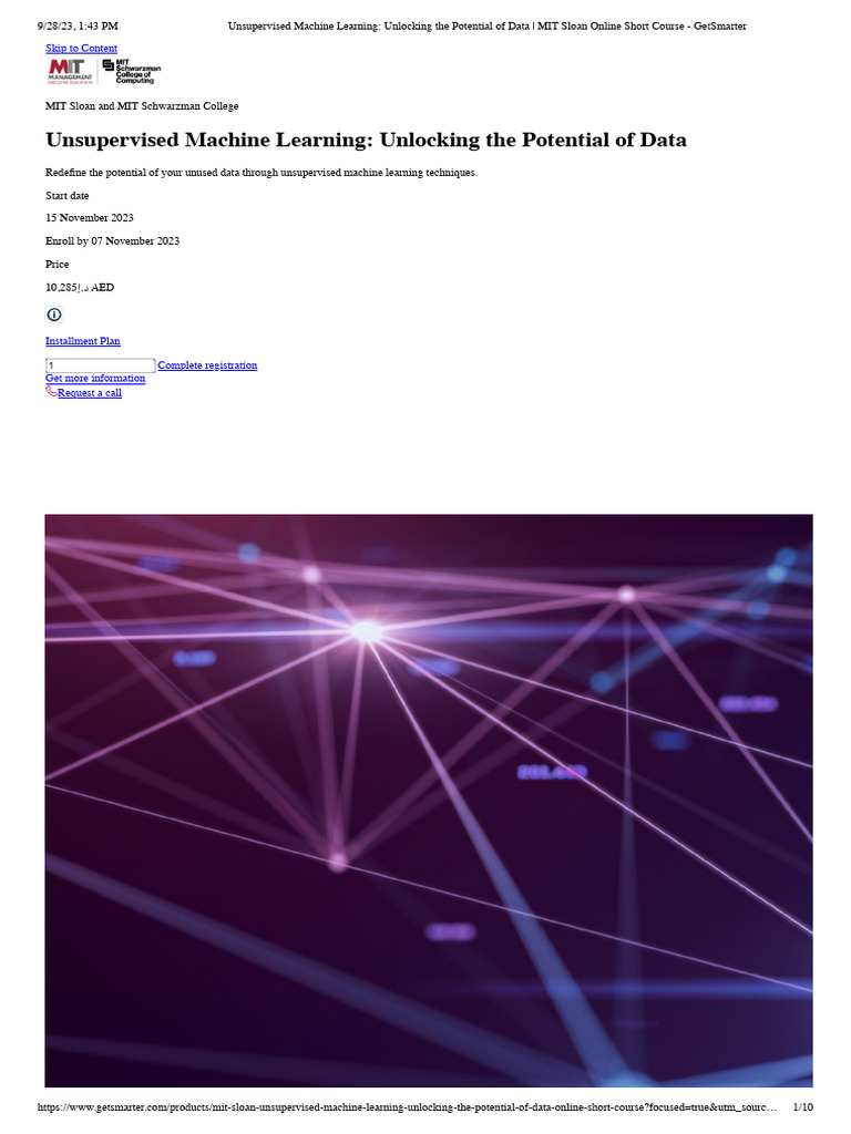 Unsupervised Machine Learning - Unlocking The Potential of Data - MIT Sloan Online Short Course ...