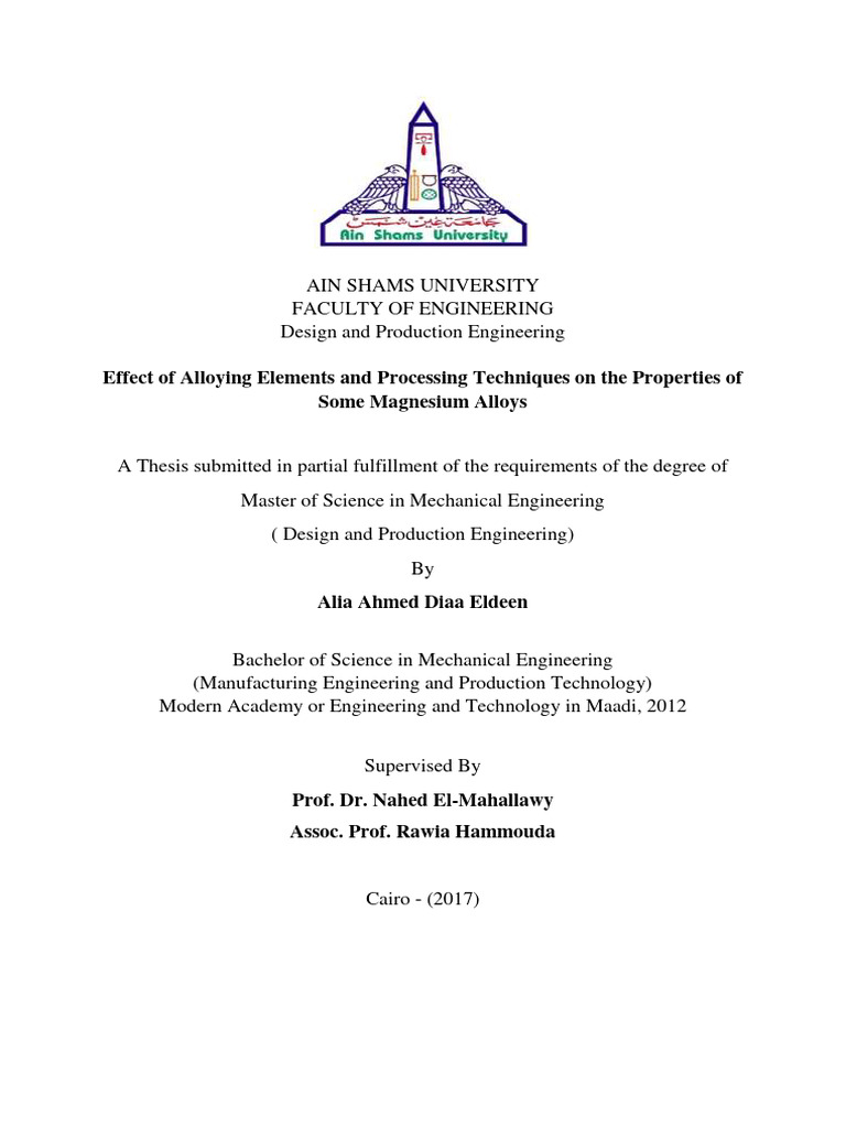 Alia Master Thesis | PDF | Magnesium | Corrosion