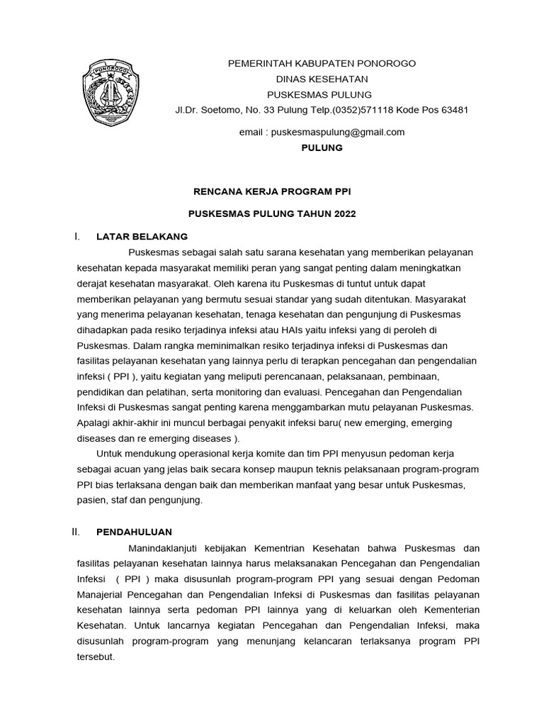 Rencana Program Ppi 2022 | PDF