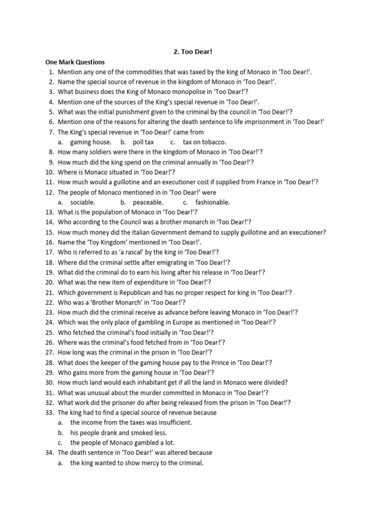 Too Dear | PDF | Taxes | Expense