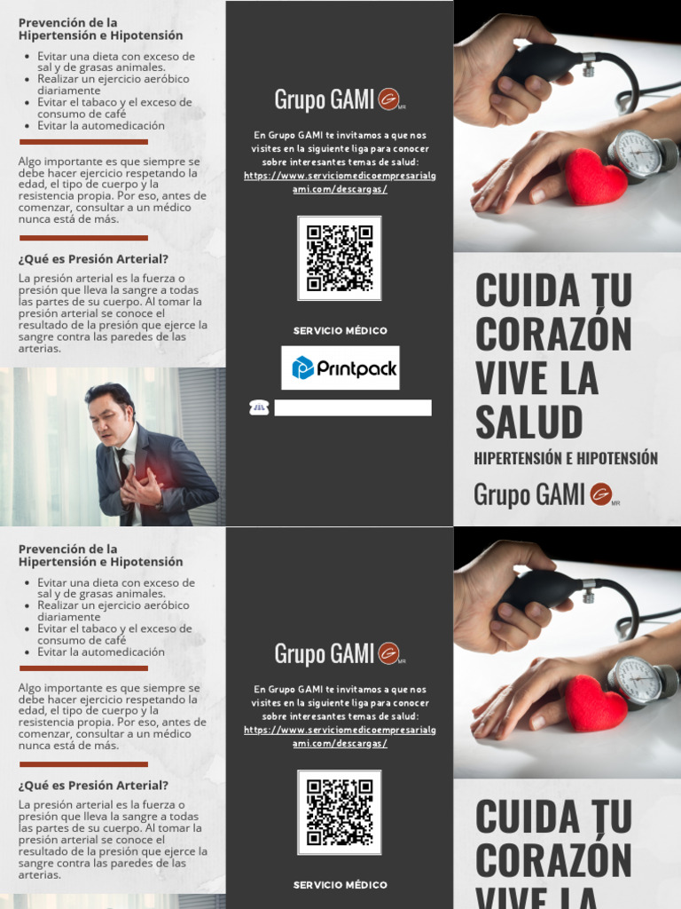 GAMI 00 40 Triptico Hipertension V2 | PDF | Hipertensión | Presión sanguínea