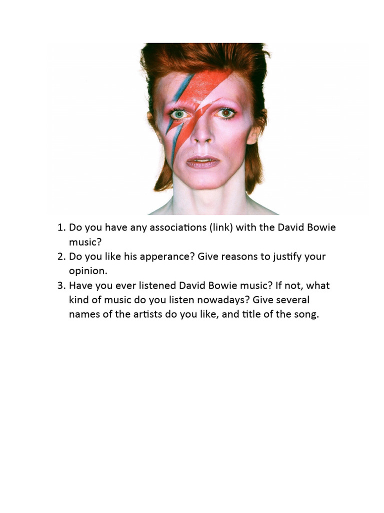 David Bowie Zadania | PDF
