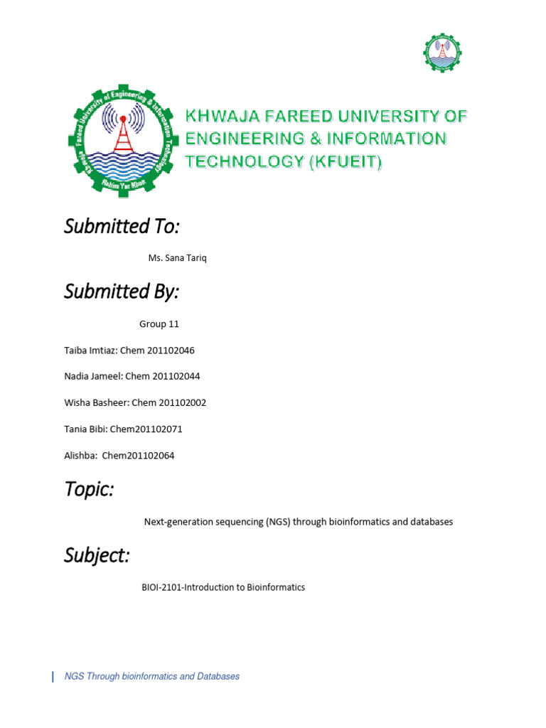 Next Generation Pdf Dna Sequencing Bioinformatics