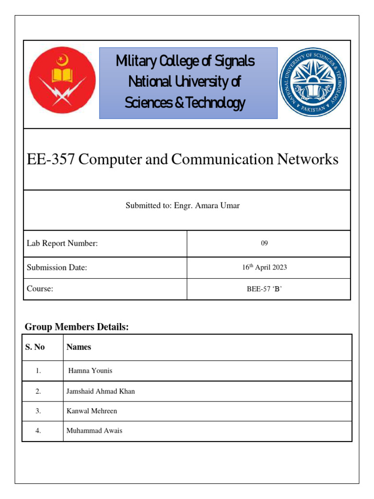 CCN Lab Report 09 | PDF | Routing | Router (Computing)