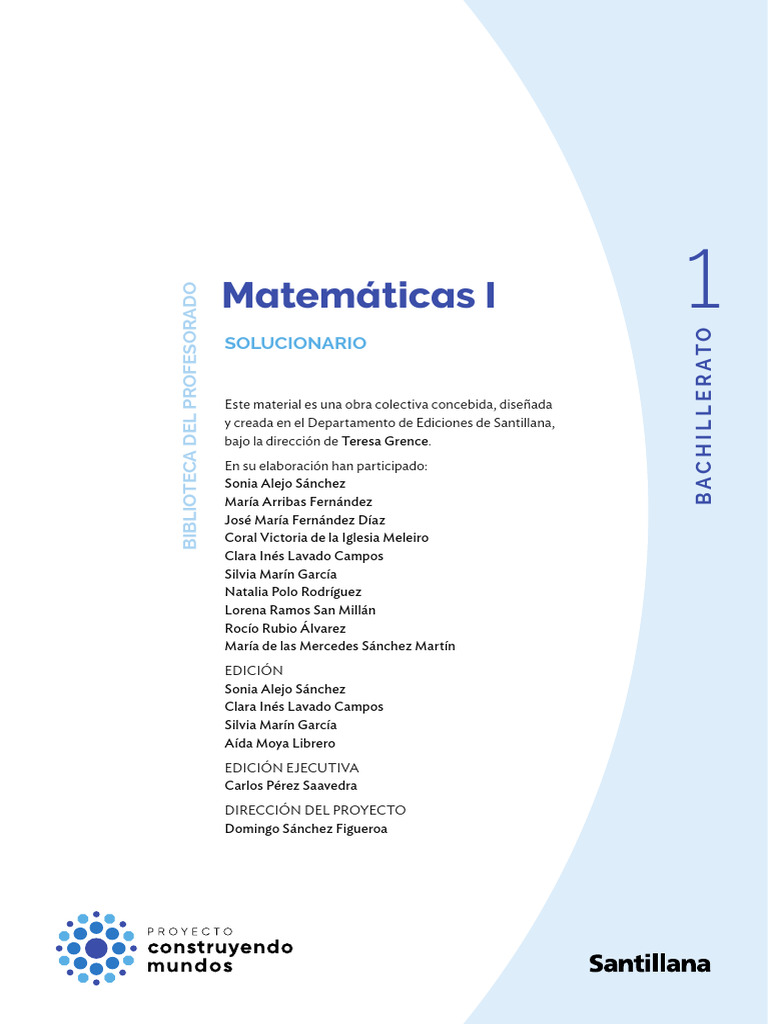Solucionario 1º Bat Ciencias | PDF | Conceptos matemáticos | Objetos matemáticos