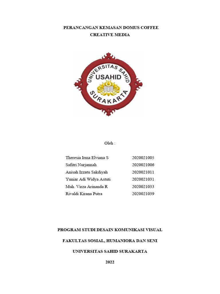 #Tugas Kelompok Creative Media - Domus Coffee | PDF