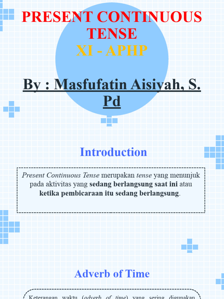 Present Continuous Tense | PDF