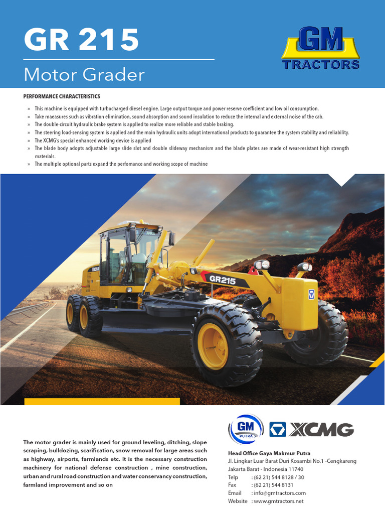 XCMG - GR215 | PDF | Engines | Machines
