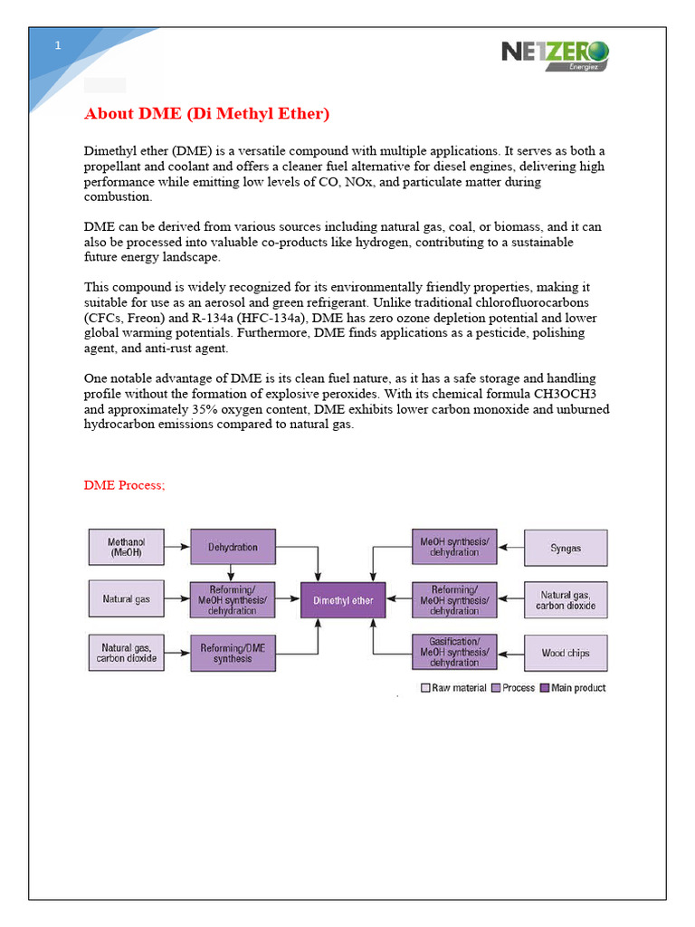NZE DME Brochure - Latest Draft R01 | PDF | Liquefied Petroleum Gas ...