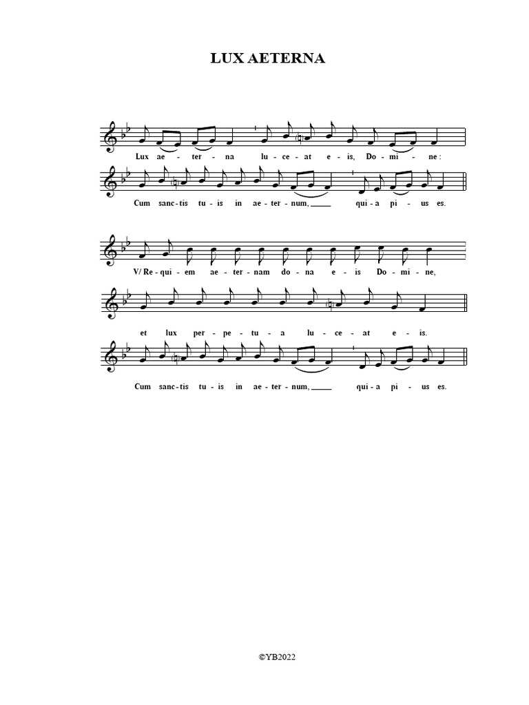 Lux Aeterna Grégorien | PDF