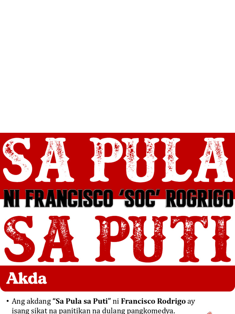Sa Pula, Sa Puti Ni Francisco Rodrigo | PDF