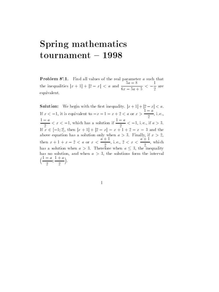 Bul Spring 98 | PDF | Mathematics | Elementary Geometry