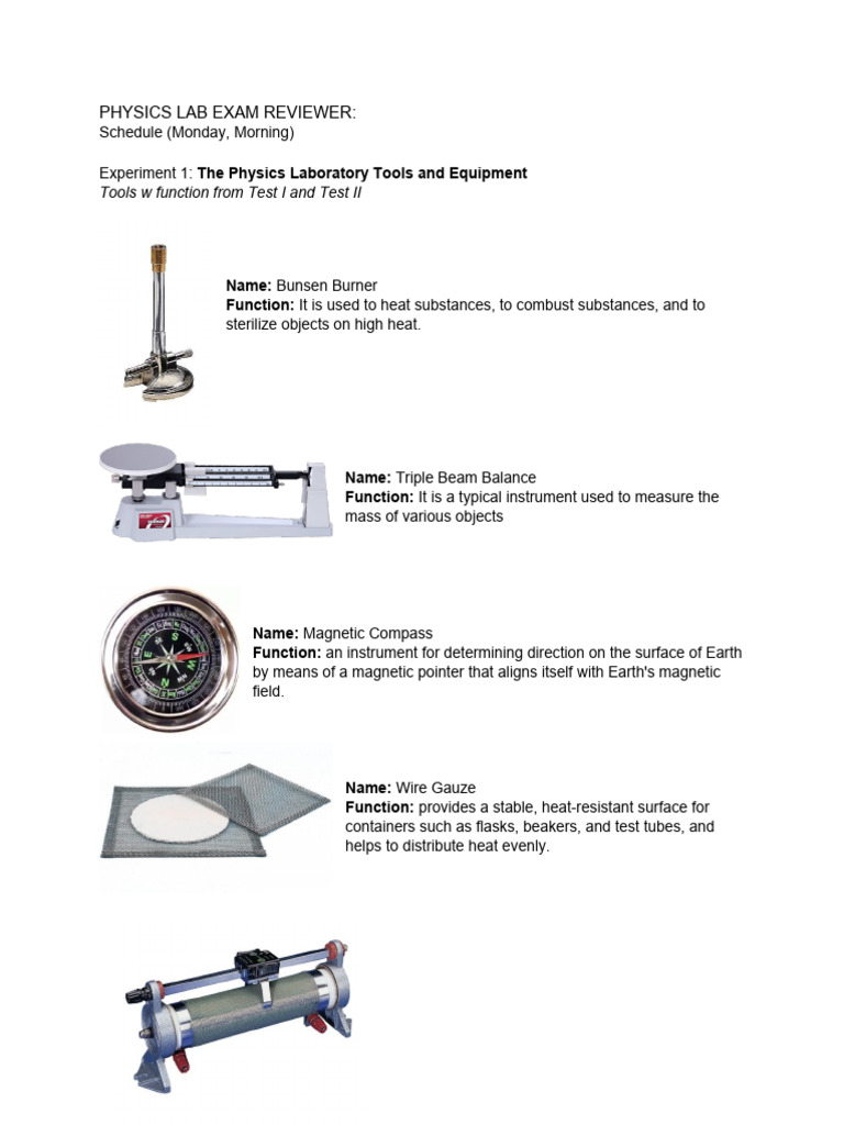 Physics Lab Exam Reviewer | PDF | Measuring Instrument | Voltage