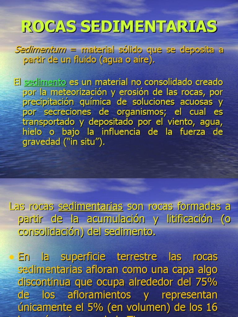 Formación y características de rocas sedimentarias | PDF | Roca ...