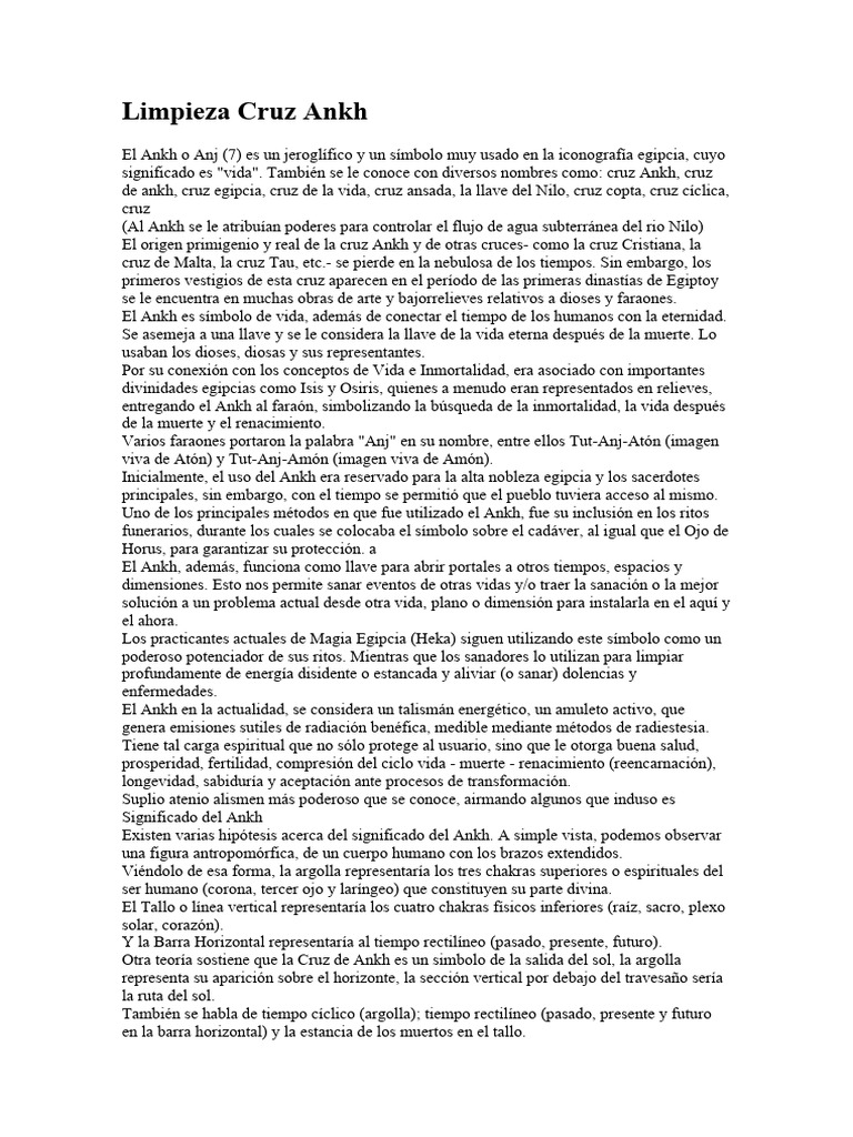 Sanacion Cruz de Ankh | PDF