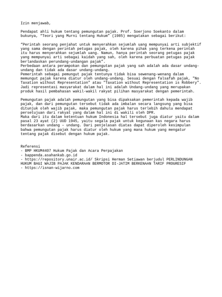 Pajak dan Representasi Hukum | PDF